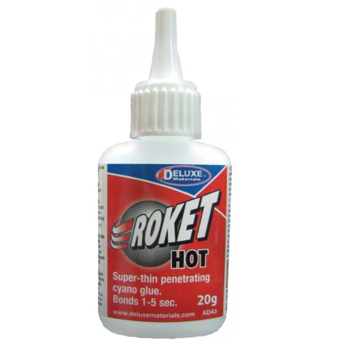Deluxe Materials - Roket Hot Super Glue (Super Thin Cyano) Deluxe Materials - Roket Hot Super Glue (Super Thin Cyano)
